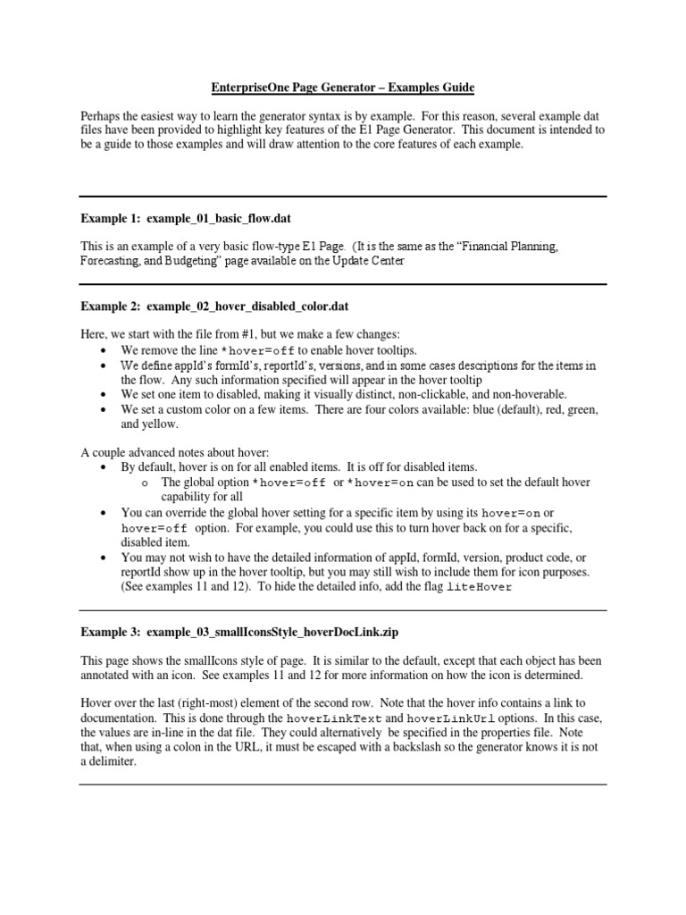 E 1 Pages Examples Guide | PDF | Icon (Computing) | Zip (File Format)