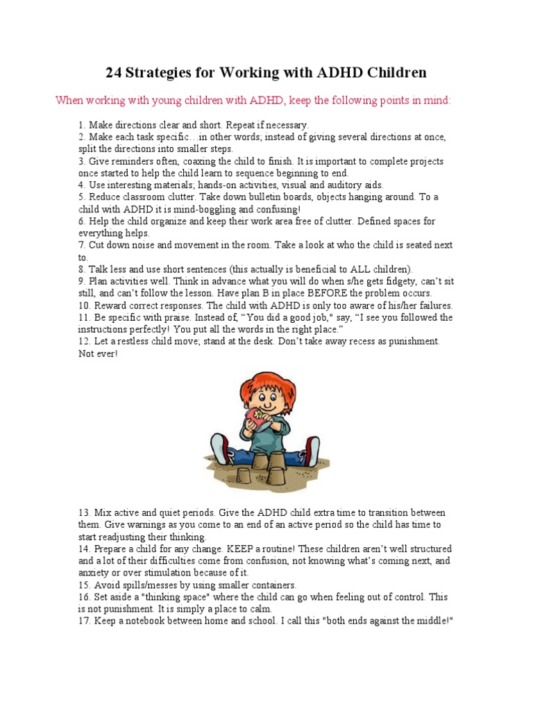 Effective Strategies for Working with Children with ADHD: Clear ...