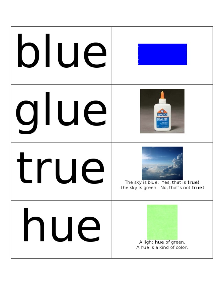 Color and Action Words Explained | PDF