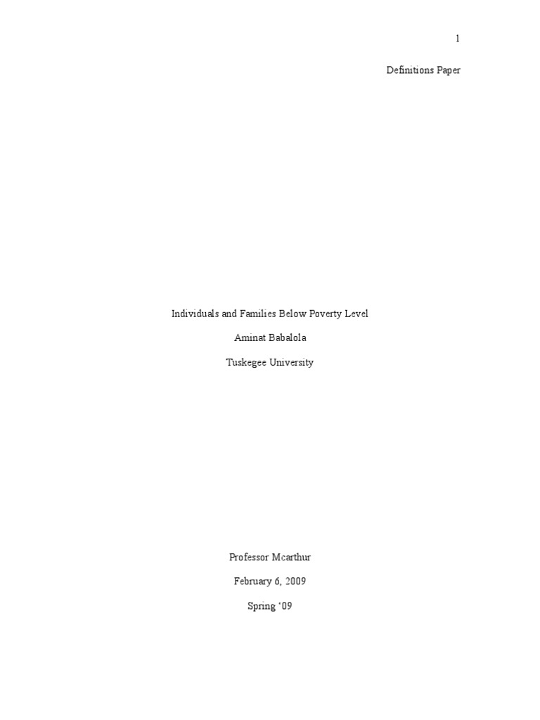 Definitions Paper | PDF | Business