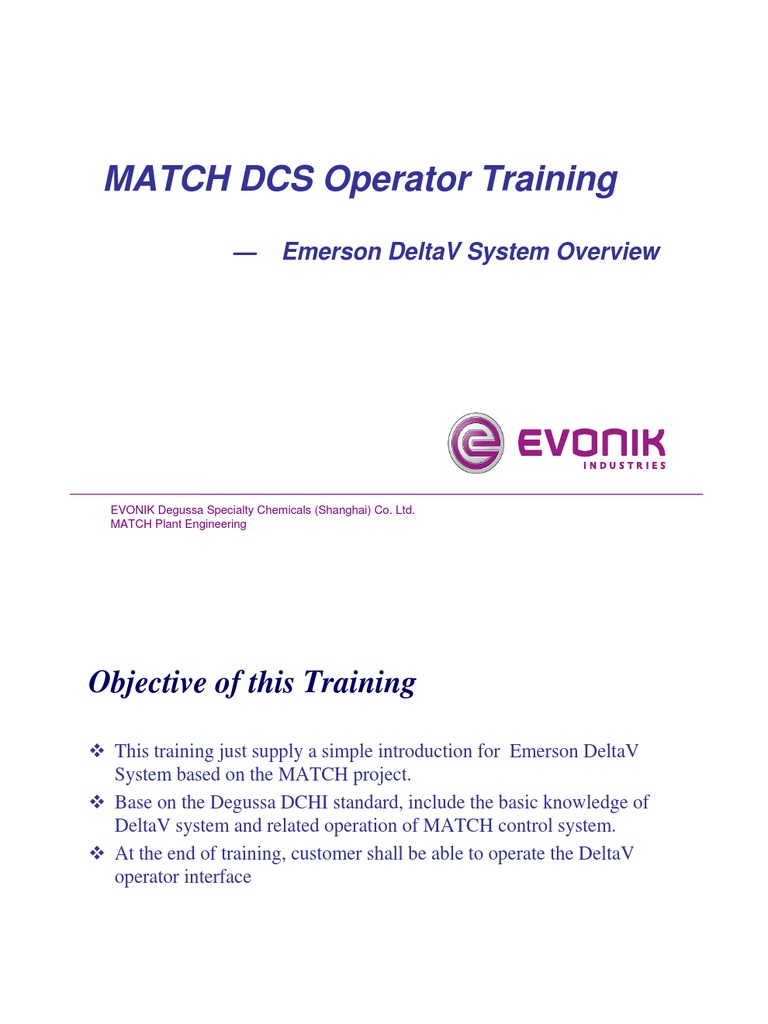 MATCH DCS Operator Training V3 | Control Theory | System | Free 30-day ...