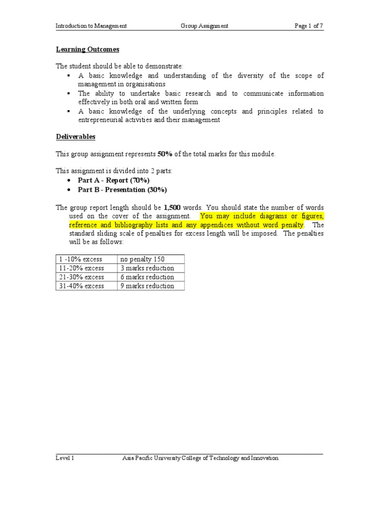 Uc1f1201 Eng Group Assign APU UCTI IMT Assignment | PDF | Concept ...