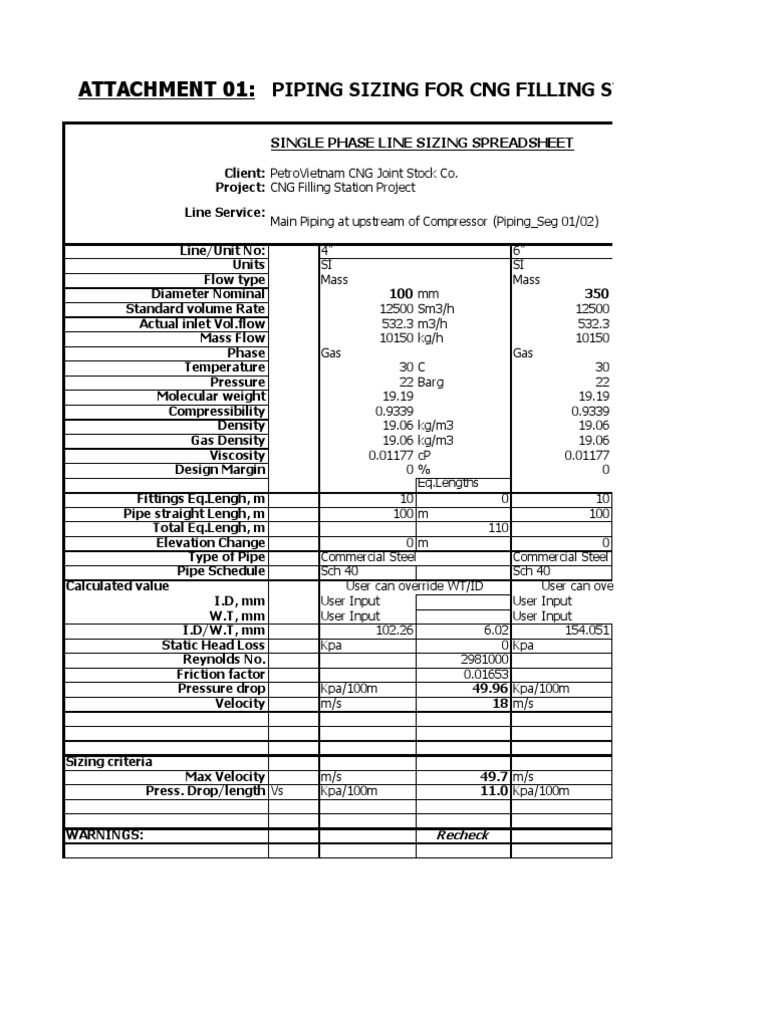 Process Sizing Rev.1-CNG | PDF