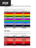 256 Colors - Cheat Sheet - Xterm, HEX, RGB, HSL | PDF | Color | Visual ...