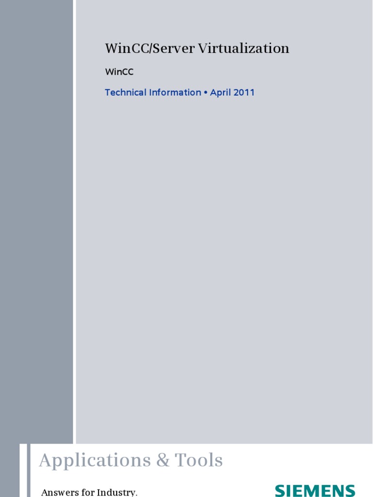 WinCC Server Virtualization en PDF | PDF | V Mware | Operating System