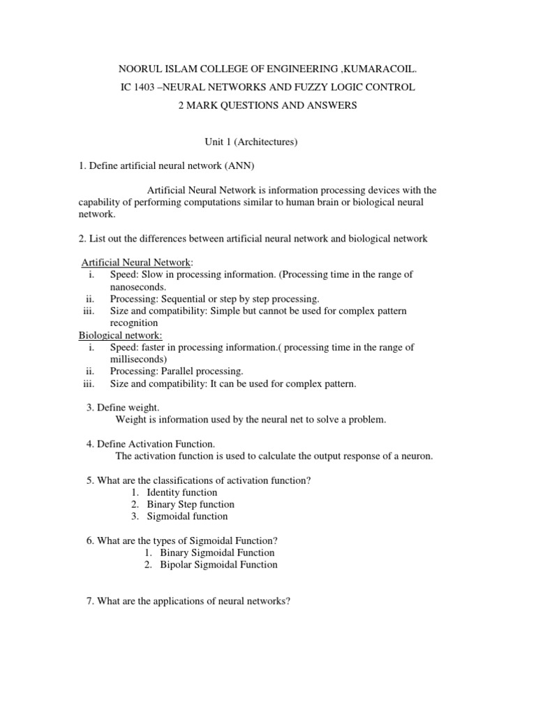 Neural Networks and Fuzzy Logic | PDF