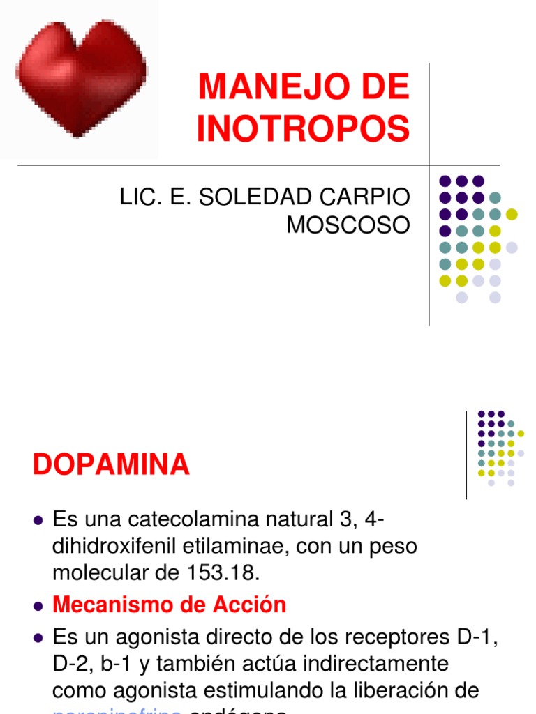 (2)USO DE INOTROPOS.ppt | Epinefrina | Sistema cardiovascular | Prueba ...