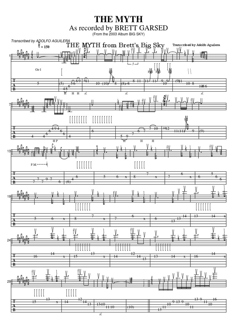 The Myth - Brett Garsed Tabs | PDF