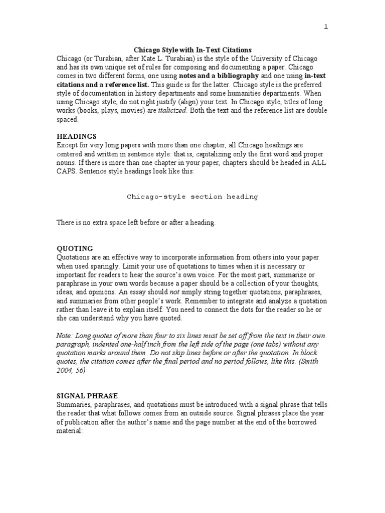 Chicago Style With In-Text Citations | PDF | Citation | Ellipsis