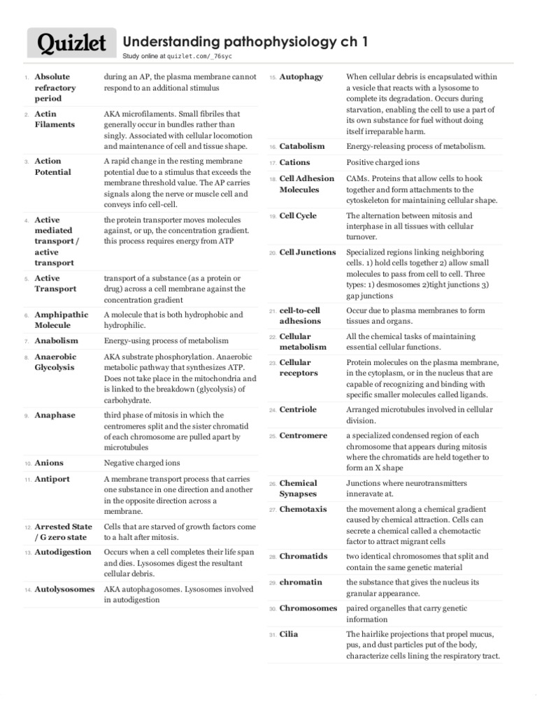 Understanding Pathophysiology | PDF | Cell Membrane | Cell Nucleus