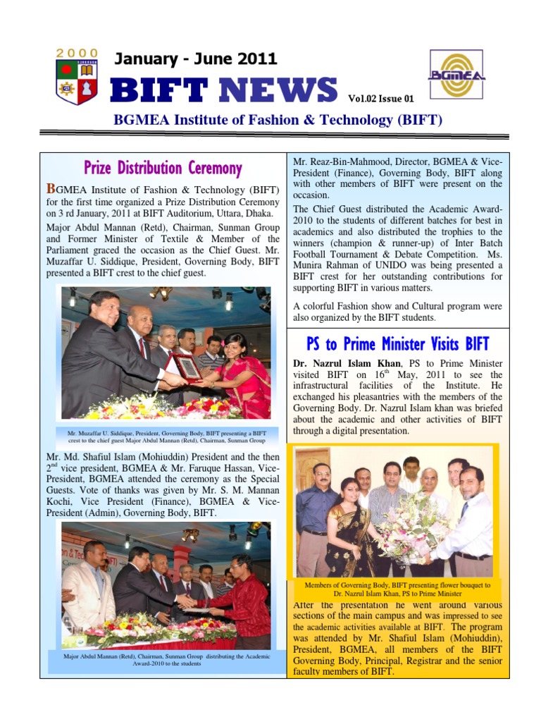 BIFT News: Events and Visits 2011 | PDF | Bangladesh | Fashion
