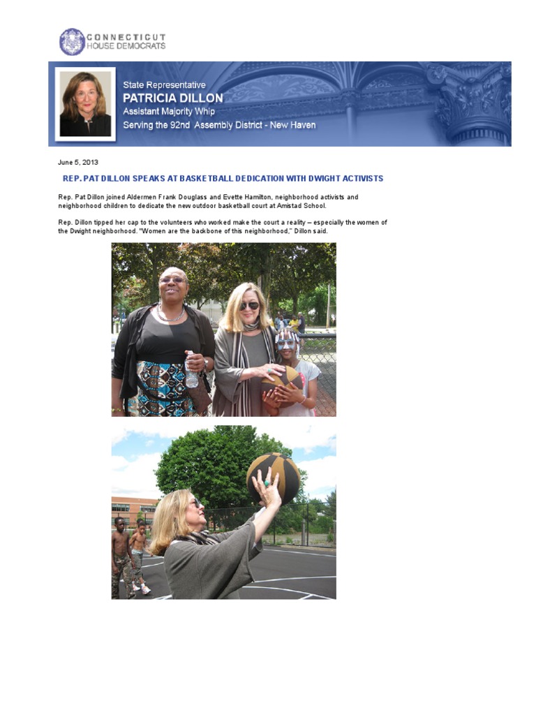Pat Dillon Dedicates Basketball Court | PDF