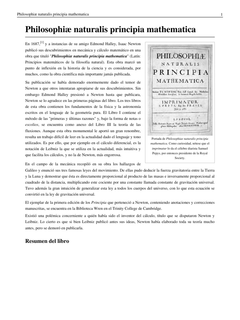 Newton Principia | PDF | Física | Science