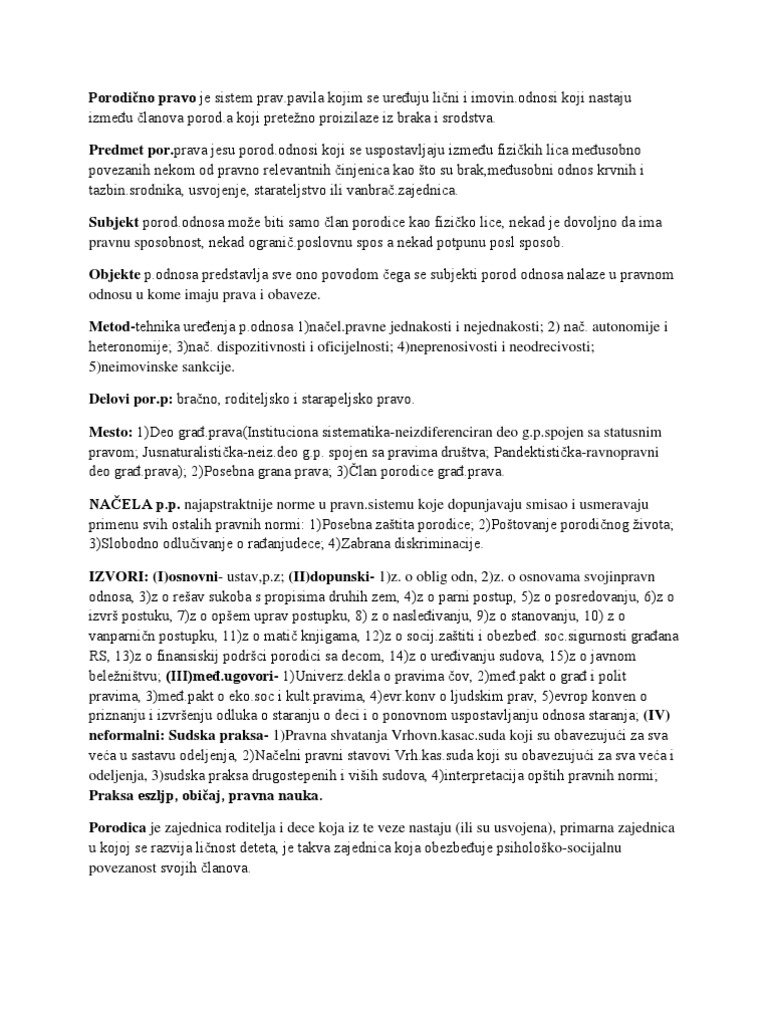 Porodicno Pravo I Kolokvijum | PDF