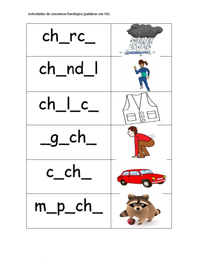 Act Conciencia Fonologica CH | PDF
