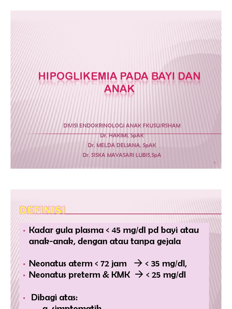 MK End Slide Hipoglikemia Pada Bayi Dan Anak | PDF | Sains & Matematika ...