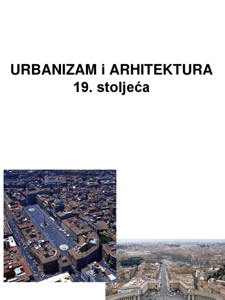 Urbanizam I Arhitektura 19. St. | PDF