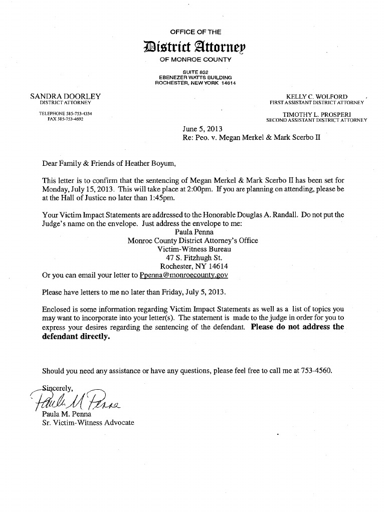 Victim Impact Letters | PDF