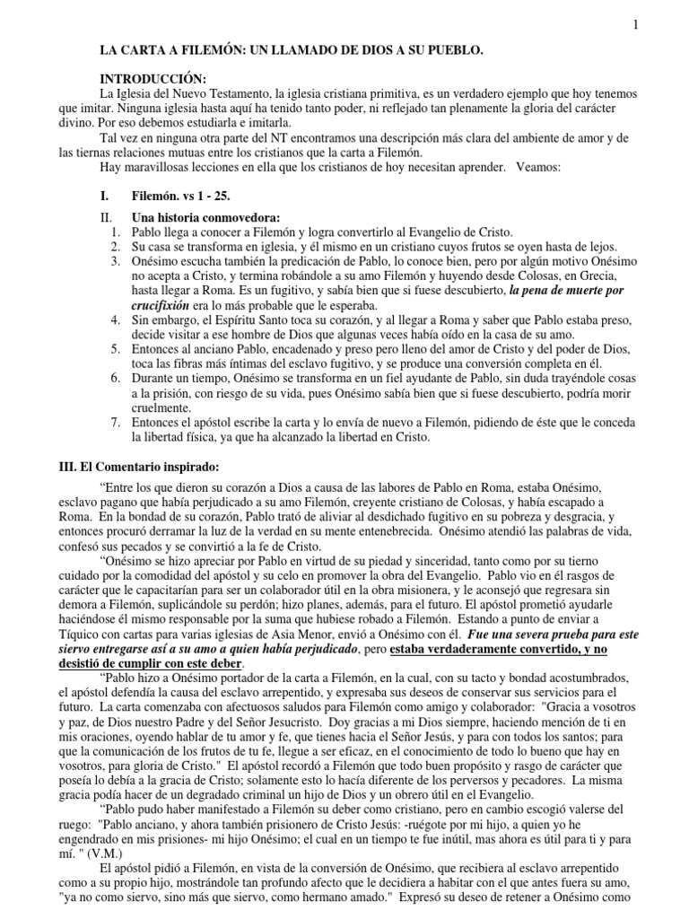 Carta a Filemón | Pablo el apóstol | Jesús