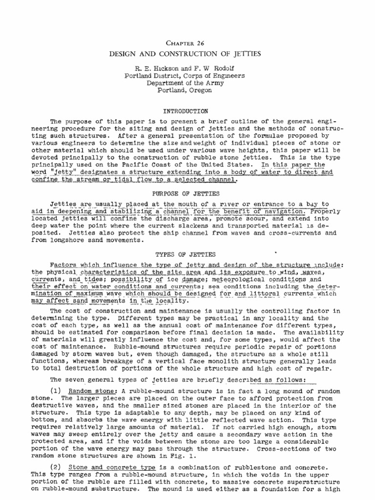 Design and Construction of Jetties: ,' .E!.tyll | PDF | Deep Foundation ...