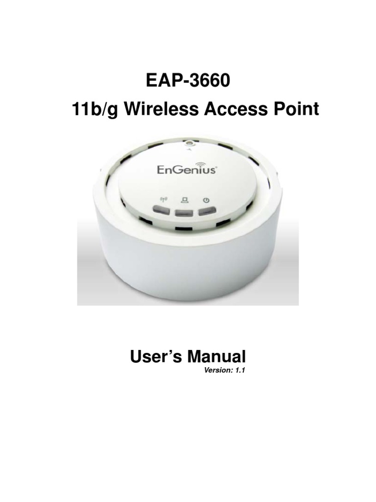 EAP 3660 UsersManual V1 1 | PDF | Wireless Lan | Wireless Access Point