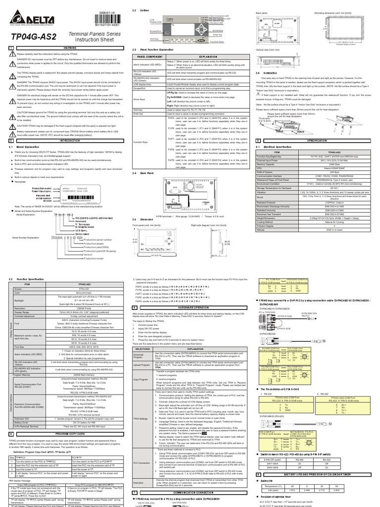 TP04-AS2 Instruction Sheet-English-20060718 PDF | PDF | Menu (Computing) | Computer Hardware