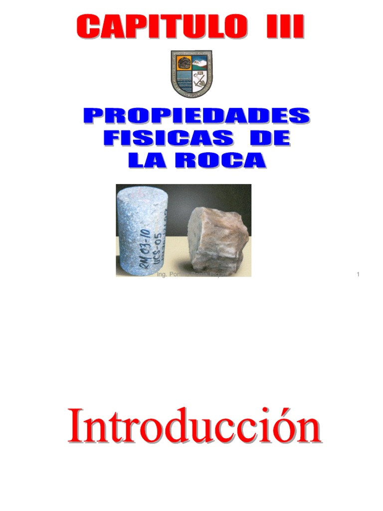 Propiedades Físicas Roca Intacta 3 | PDF | Roca (geología) | Agua ...