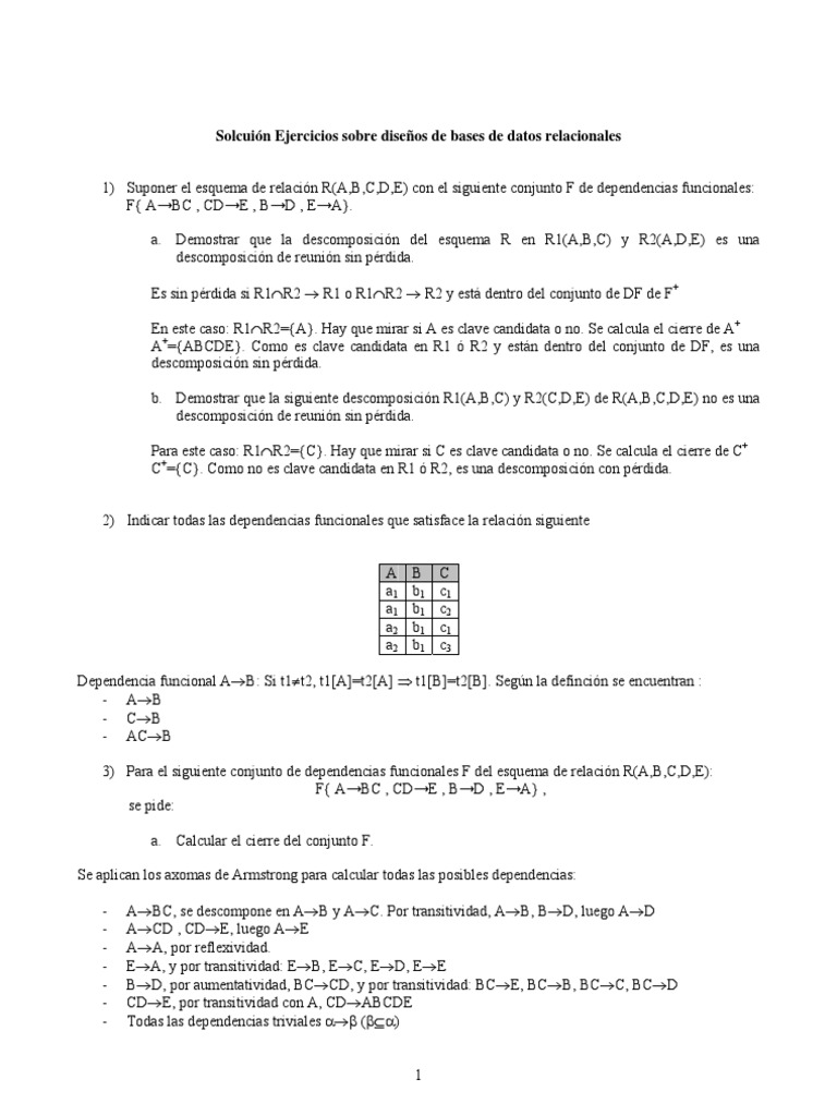 Ejercicios Tema6 Solucion | PDF | SQL | Modelo de datos