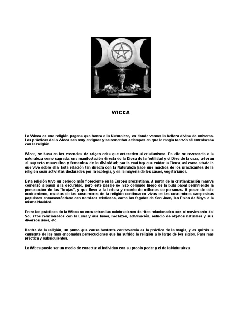 Fundamentos De La Wicca Pdf Brujería Religión Y Creencia