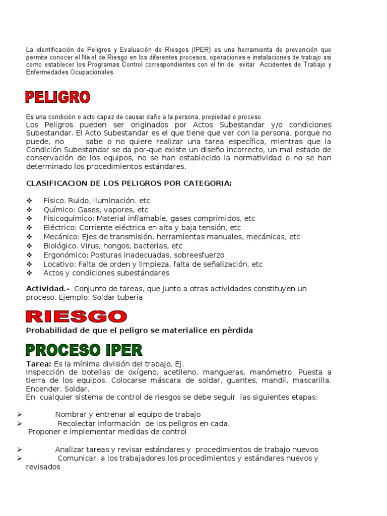 Procedimiento Iper | PDF | Soldadura | Construcción