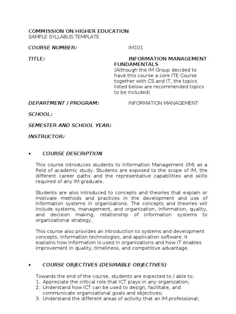 IM101 IM Fundamentals | PDF | Educational Technology | Information System