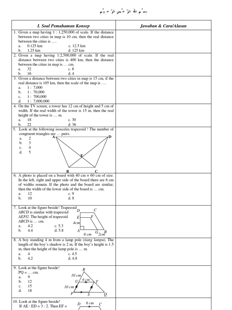 Kesebangunan Bilingual | PDF | Triangle | Elementary Geometry