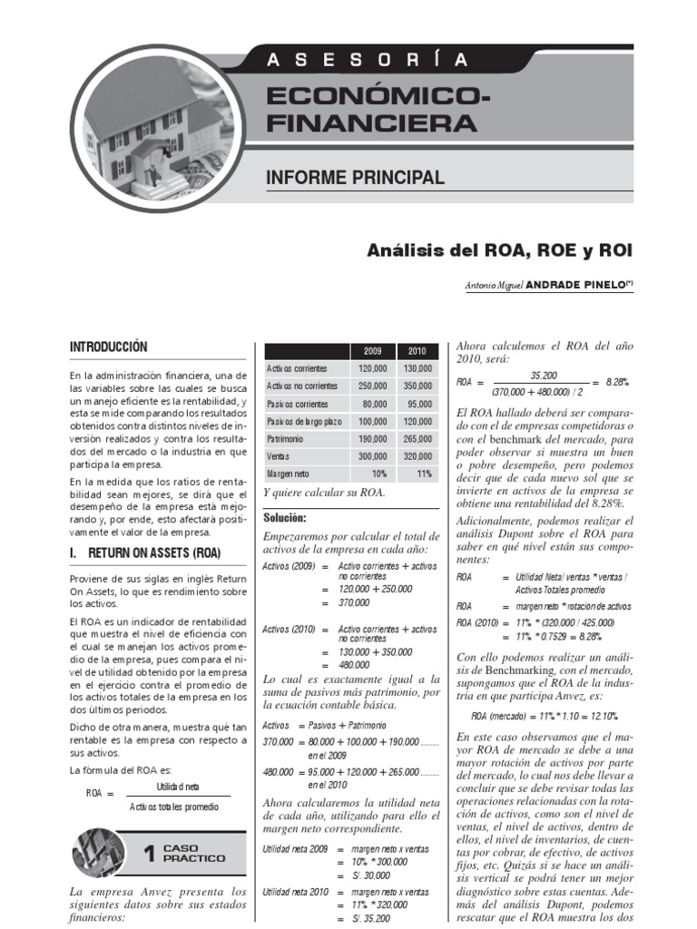 Analisis Roa Roe Roi | PDF | Rentabilidad sobre recursos propios | Business