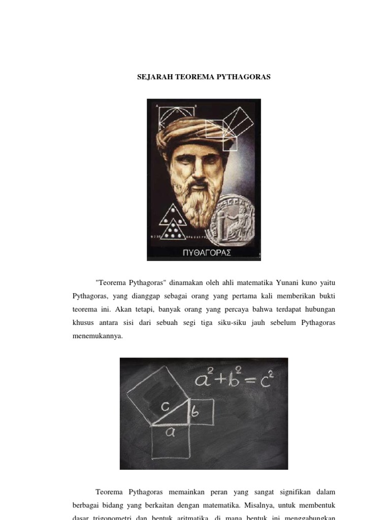 Sejarah Teorema Pythagoras | PDF | Sejarah