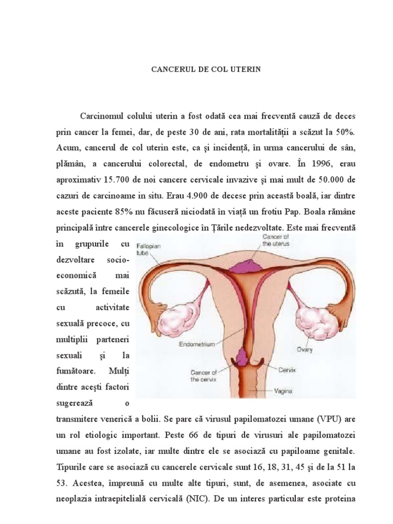 Cancerul de Col Uterin | PDF