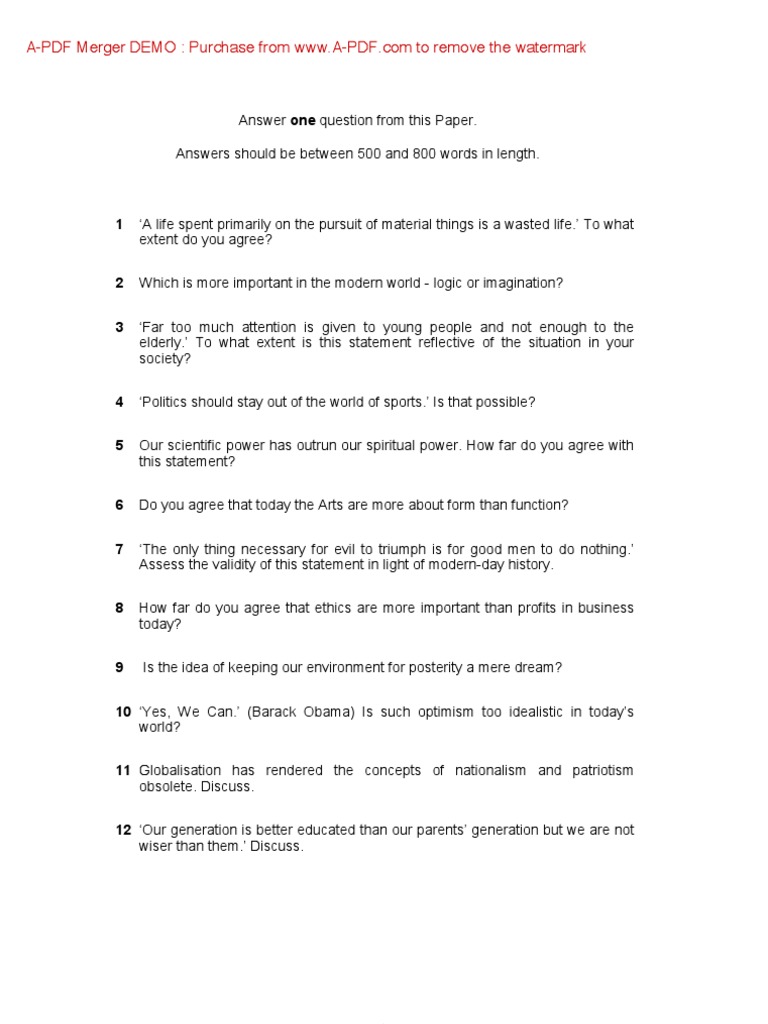 A Level General Paper | PDF | Happiness | Thought