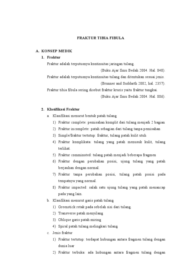 Fraktur Tibia Fibula Dextra | PDF