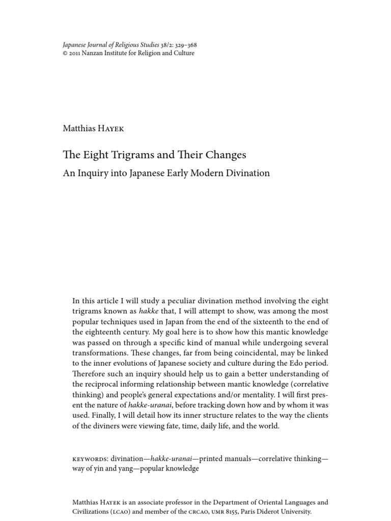 8 Trigrams and Their Changes | PDF | Yin And Yang