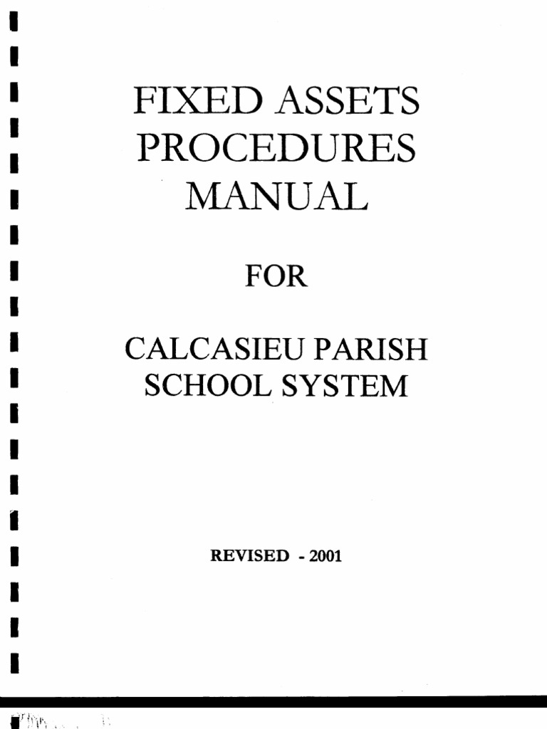 Fixed Assets Procedures | PDF | Warehouse | Inventory