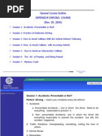 Defensive Driving Course Outline | PDF | Driving | Traffic Collision