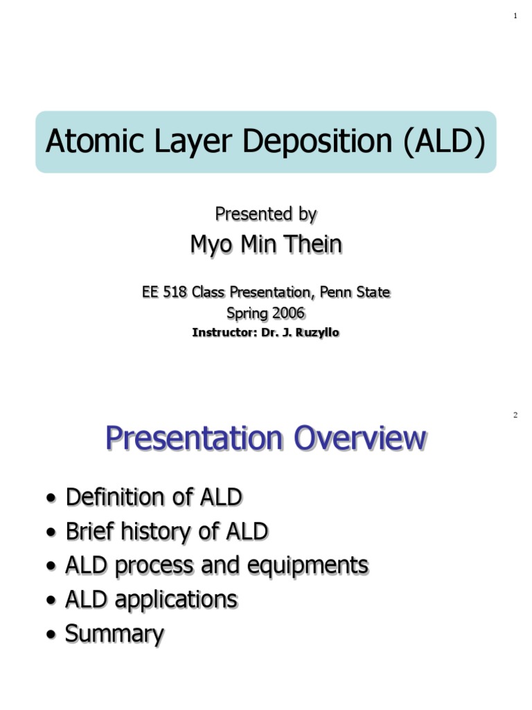 Atomic Layer Deposition | PDF | Thin Film | Chemical Vapor Deposition