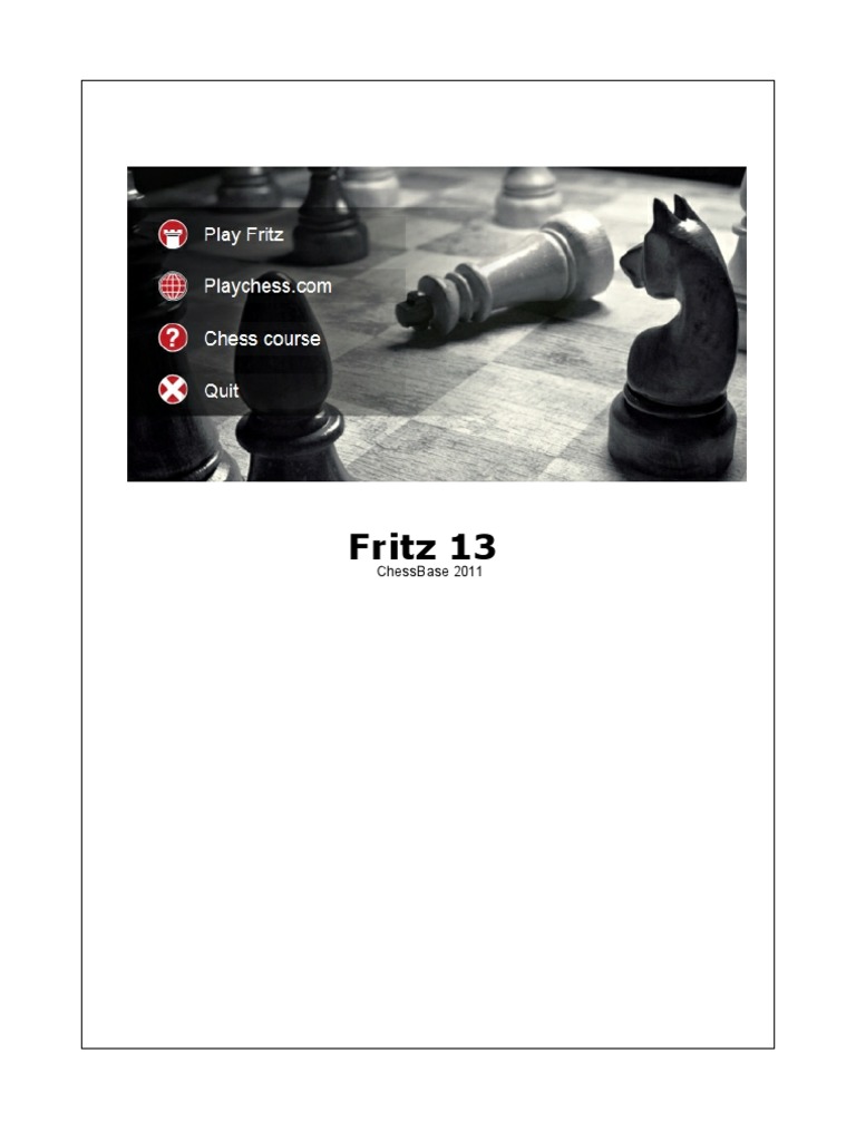 Manual Fritz 13 | PDF | Chess | Traditional Board Games