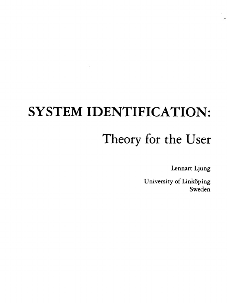 System Identification Theory For User | PDF