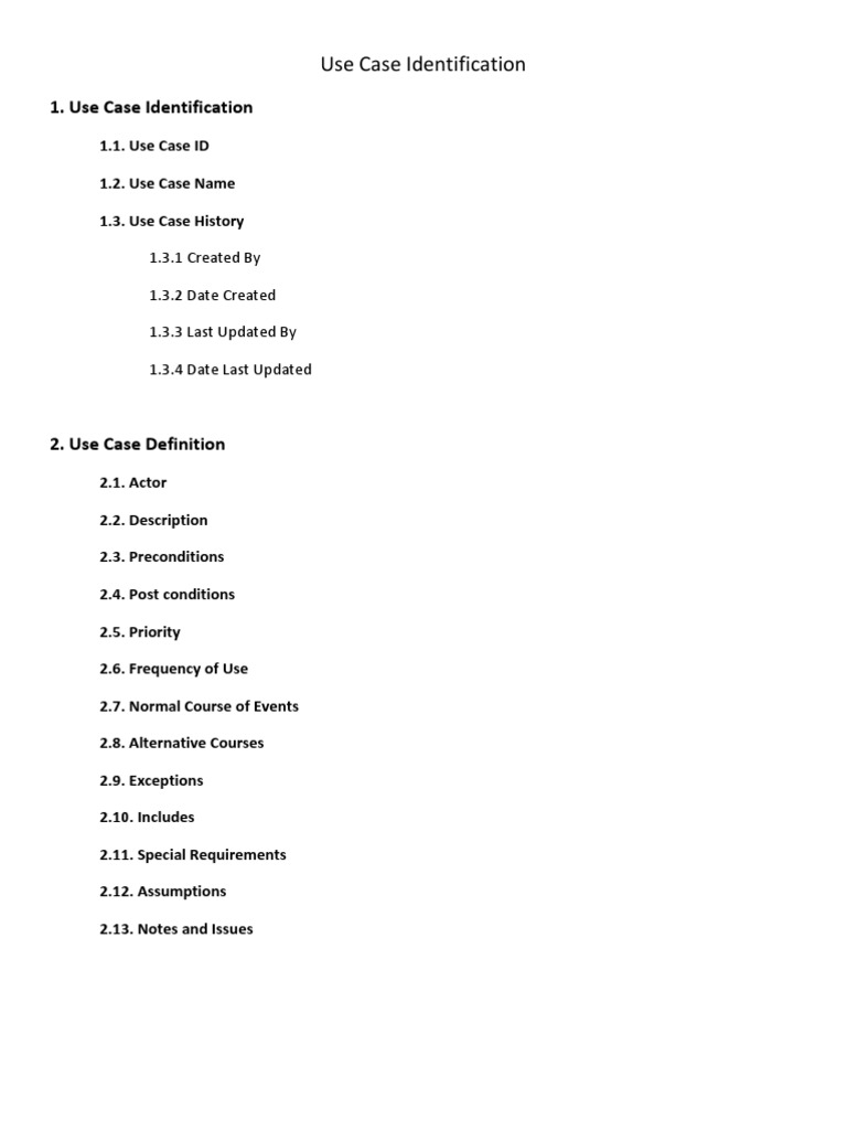 Use Case Identification | PDF | Technology & Engineering