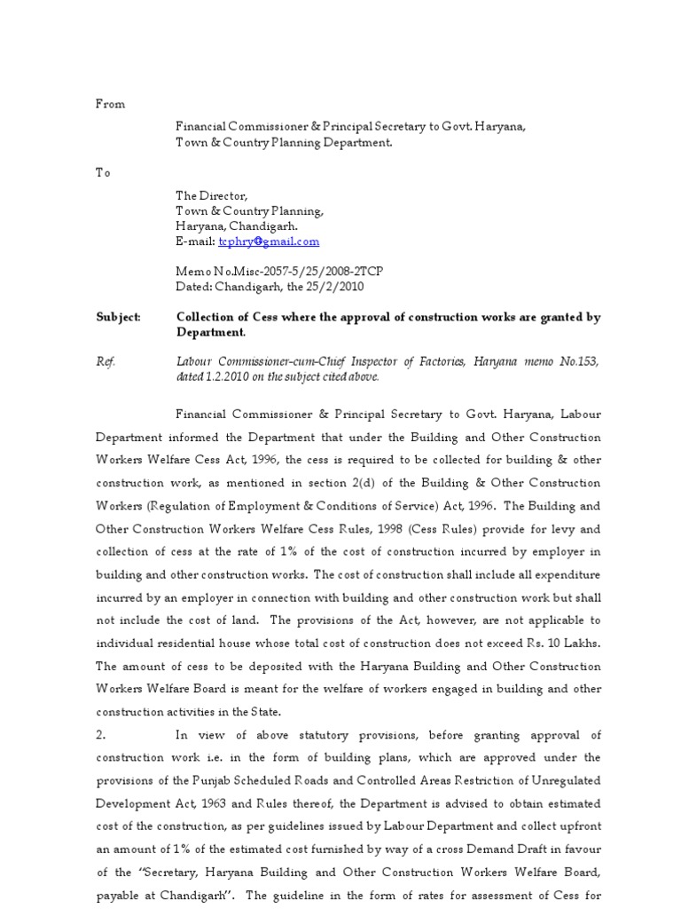 Labour CESS | Cost | Welfare