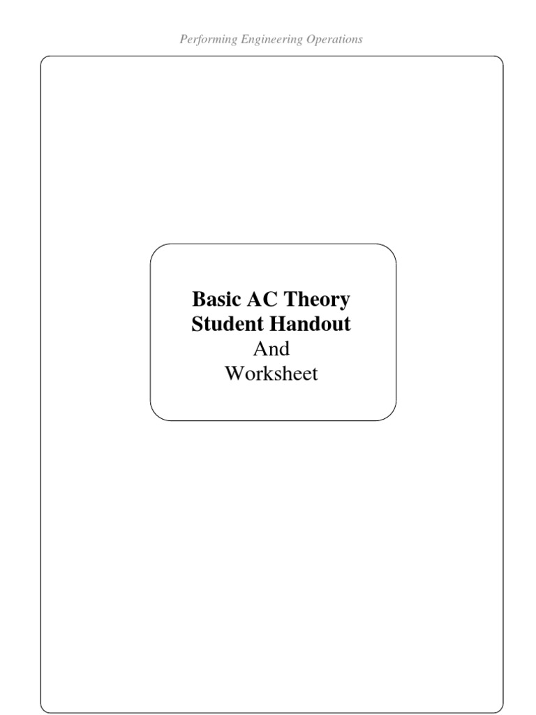 Basic AC Theory Handout 01-Mec. Eng | PDF | Root Mean Square | Amplitude