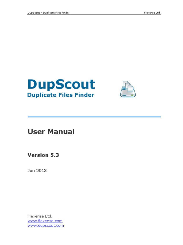 DupScout Duplicate Files Finder | PDF | Command Line Interface | Databases