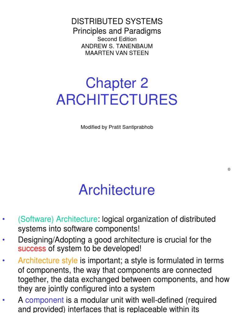 Architectures: Distributed Systems Principles and Paradigms | PDF ...