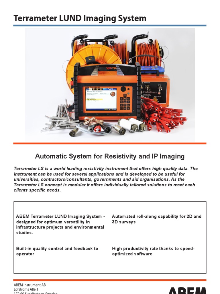 Terrameter LS Lund Imaging System 20111116 | PDF | Automation | Groundwater