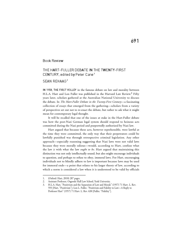 The Hart-Fuller Debate | PDF | Jurisprudence | Sociological Theories